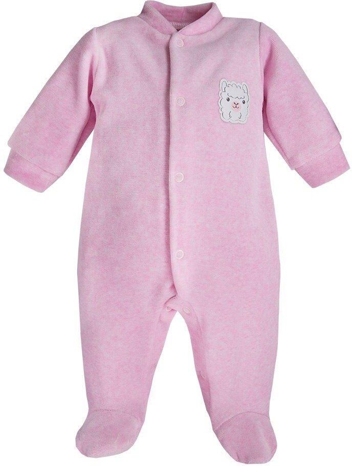 Pajac niemowlęcy wyprawka welurowy różowy Eevi Baby love - Ceny i ...