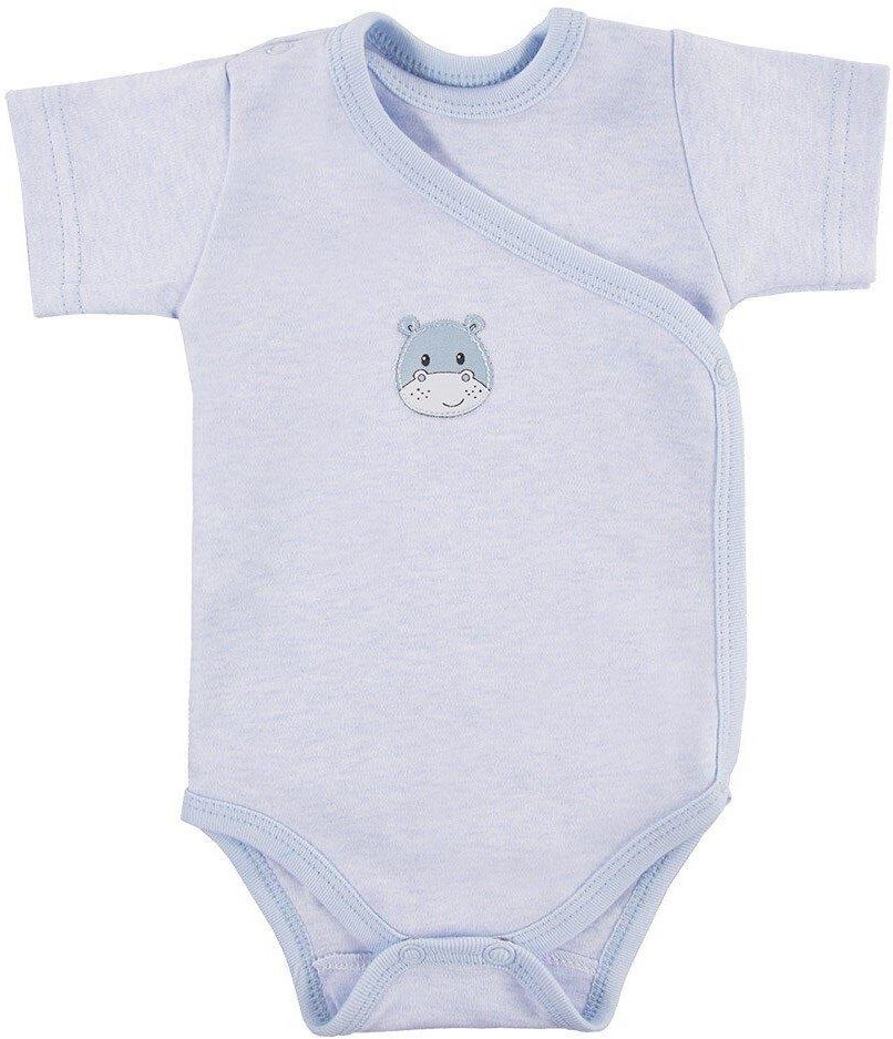 Body z krótkim rękawem rozpinane niemowlęce dla chłopca Eevi Baby love ...