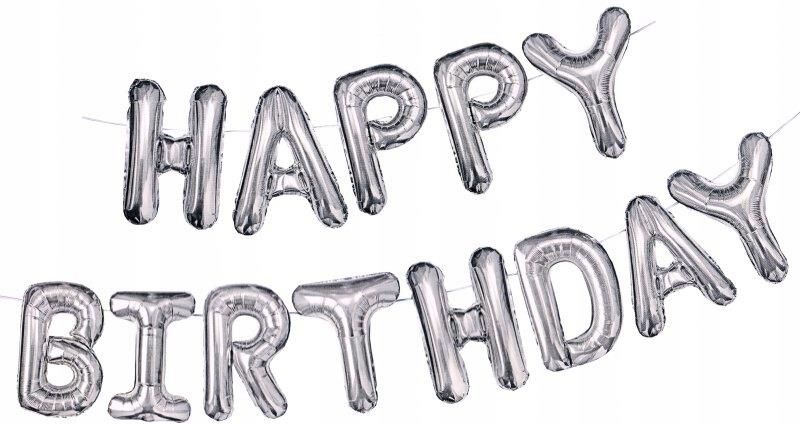 Partypal Balon Foliowy Napis Happy Birthday Srebrny - Ceny i opinie ...