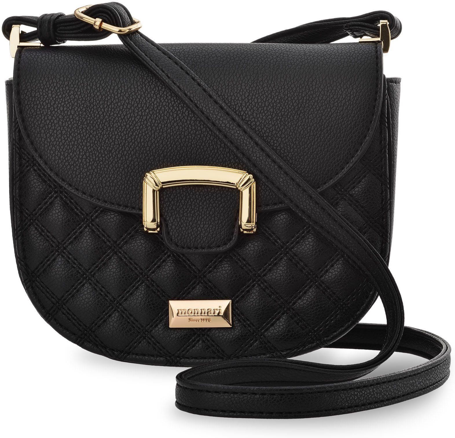 Monnari mała torba z klapą torebka damska listonoszka pikowana - czarna - Ceny i opinie - Ceneo.pl