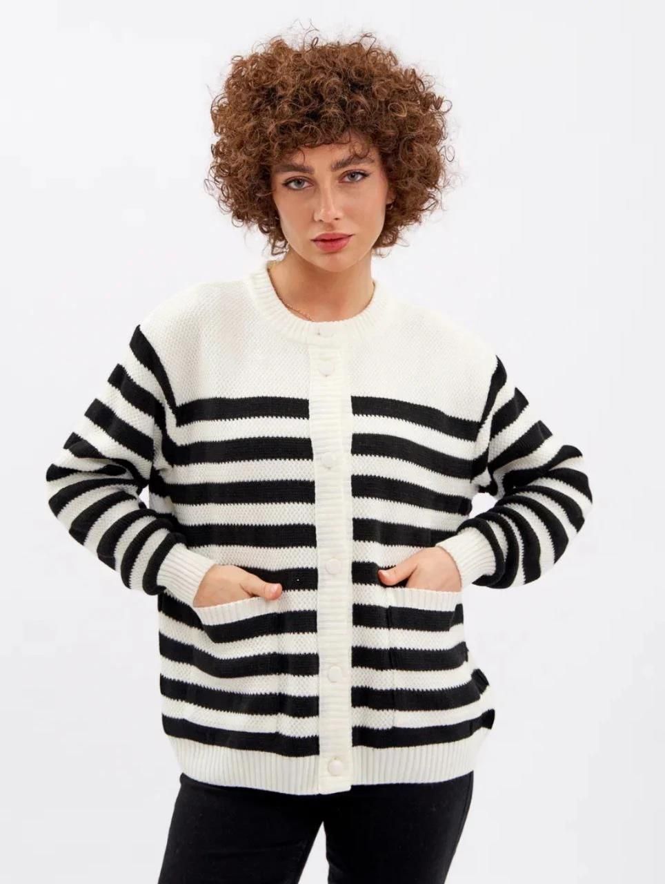 Rozpinany sweter w paski M - Ceny i opinie - Ceneo.pl