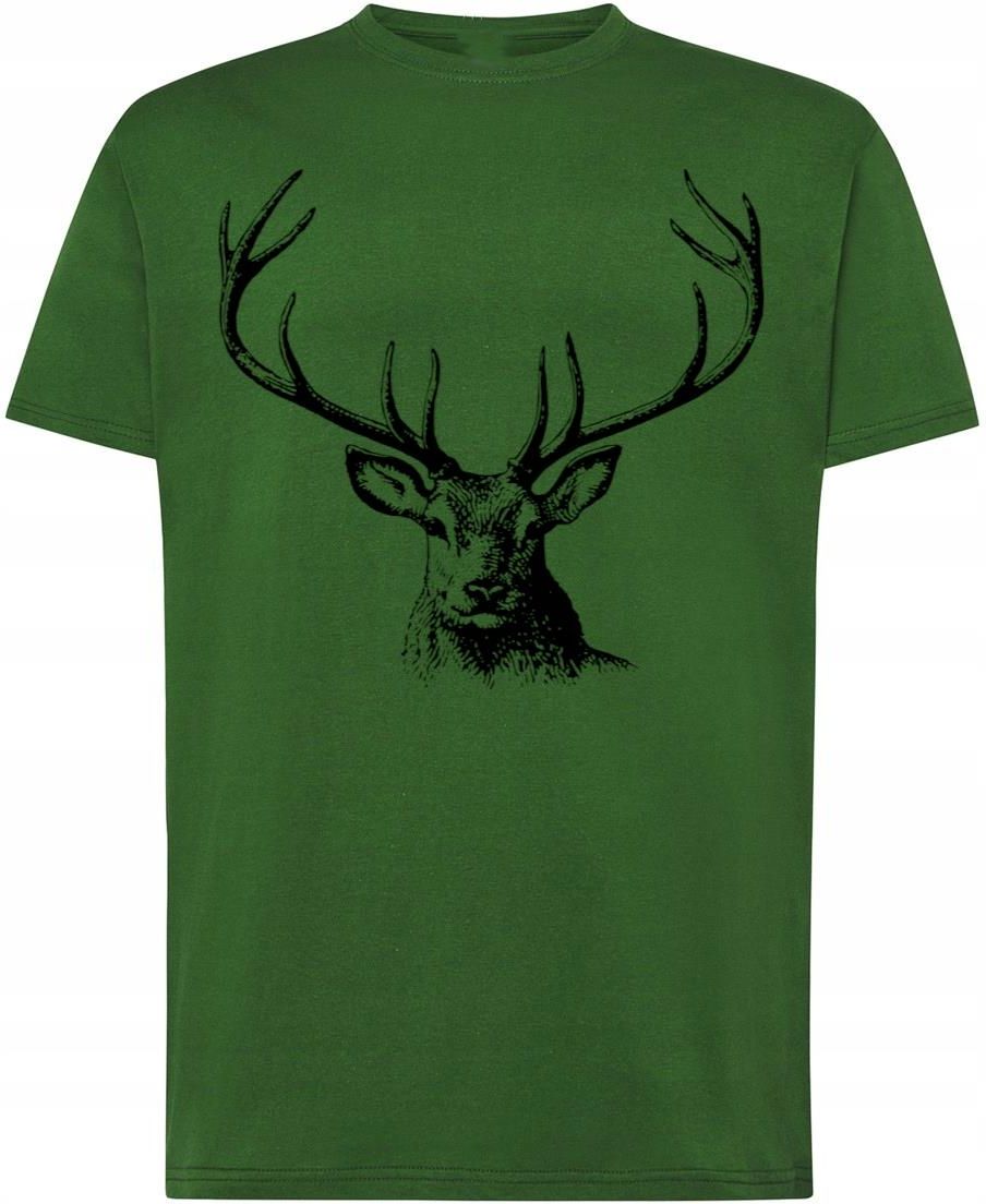 T-shirt Męski Myśliwy Jeleń Logo Nadruk r. S - Ceny i opinie - Ceneo.pl