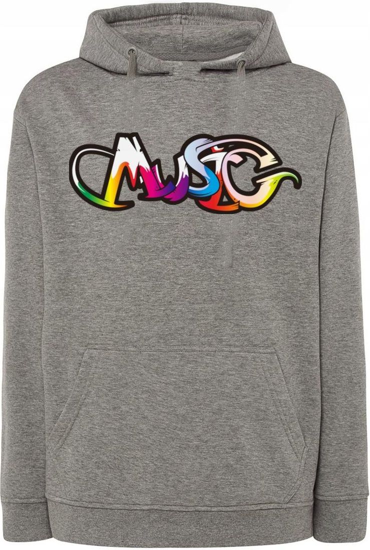 Bluza kolorowt nadruk napis Music Muzyka r.XXL - Ceny i opinie - Ceneo.pl