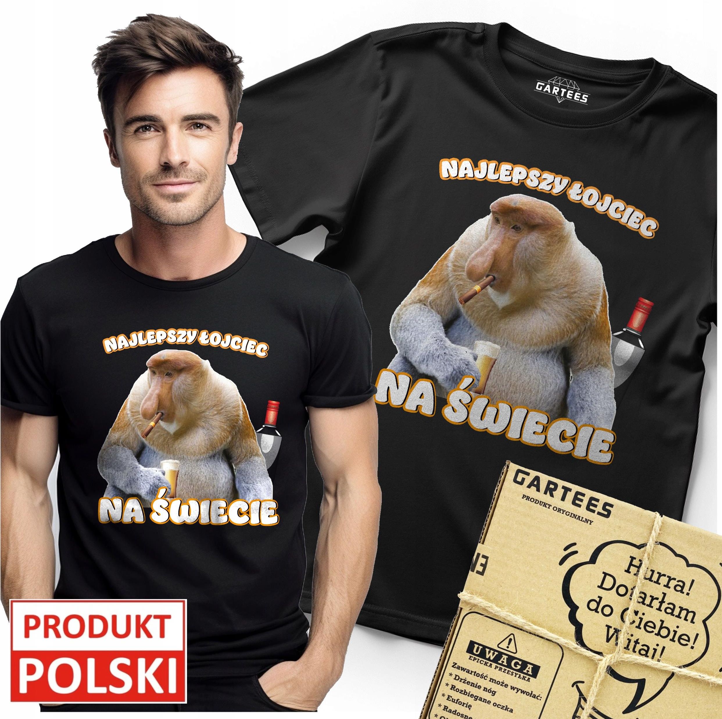 Koszulka Męska Najlepszy Łojciec Na Świecie Tshirt Z Nadrukiem Dla Taty ...