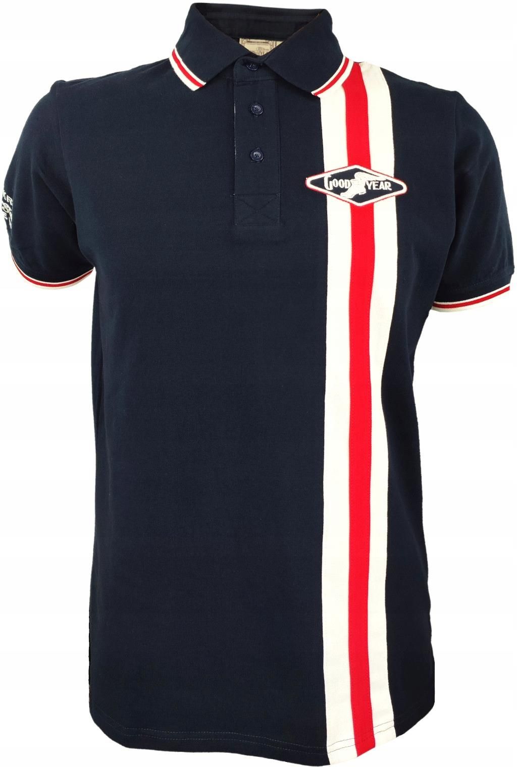 Koszulka męska Polo Goodyear bawełniana Granatowa Dark Navy r. 3XL ...