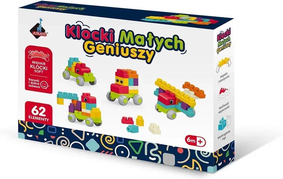 Askato Klocki Małych Geniuszy Soft 62El. - ceny i opinie - Ceneo.pl