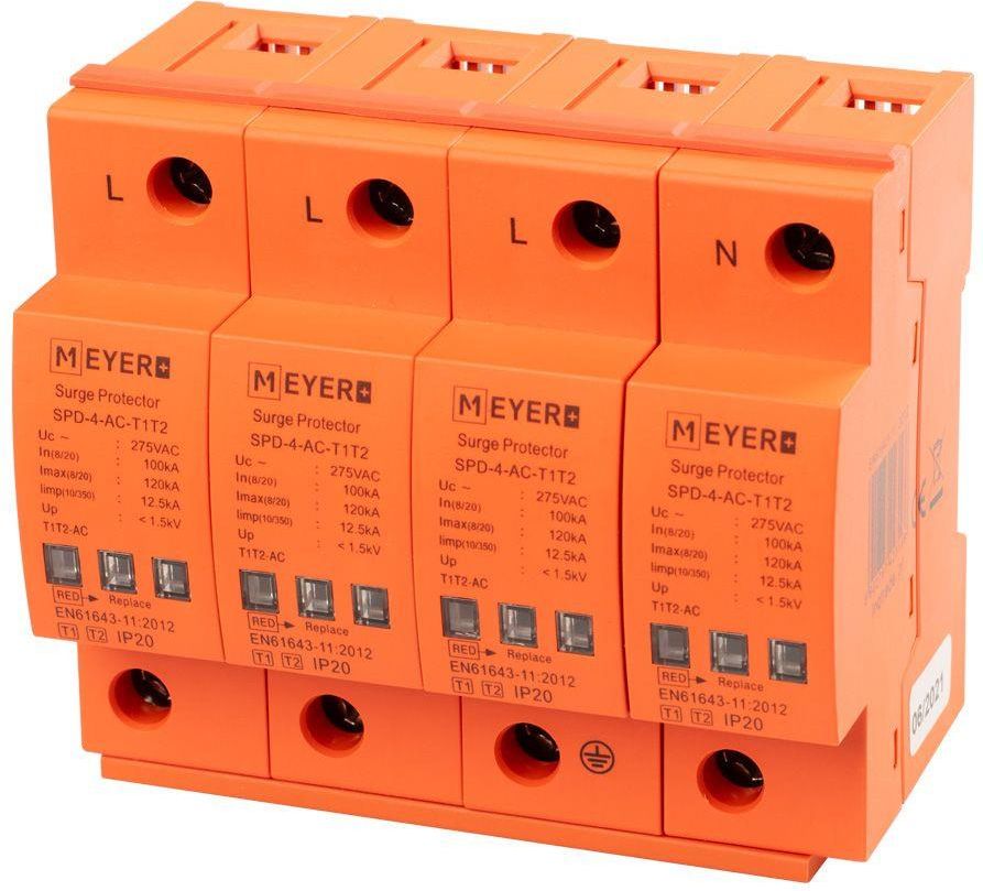 Bezpiecznik Meyer Ogranicznik Przepięć Spd Ac R100 T1T2 4 (Bc) 120Ka ...