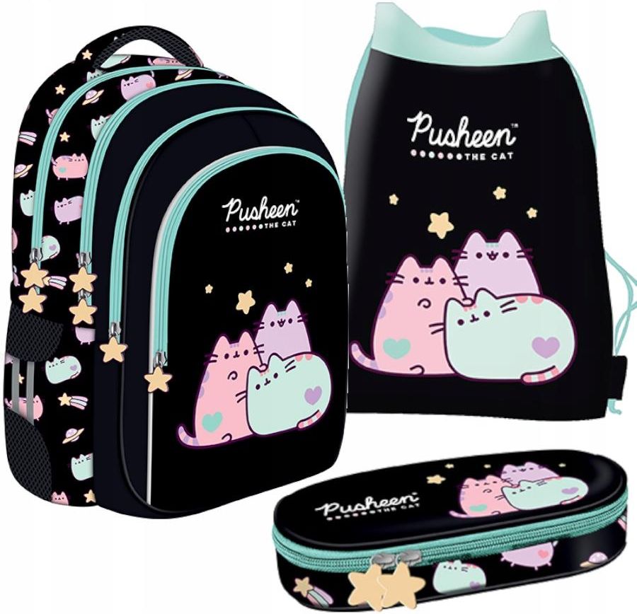 St. Majewski Plecak Szkolny St.Majewski Tornister Pusheen Zestaw 3 ...