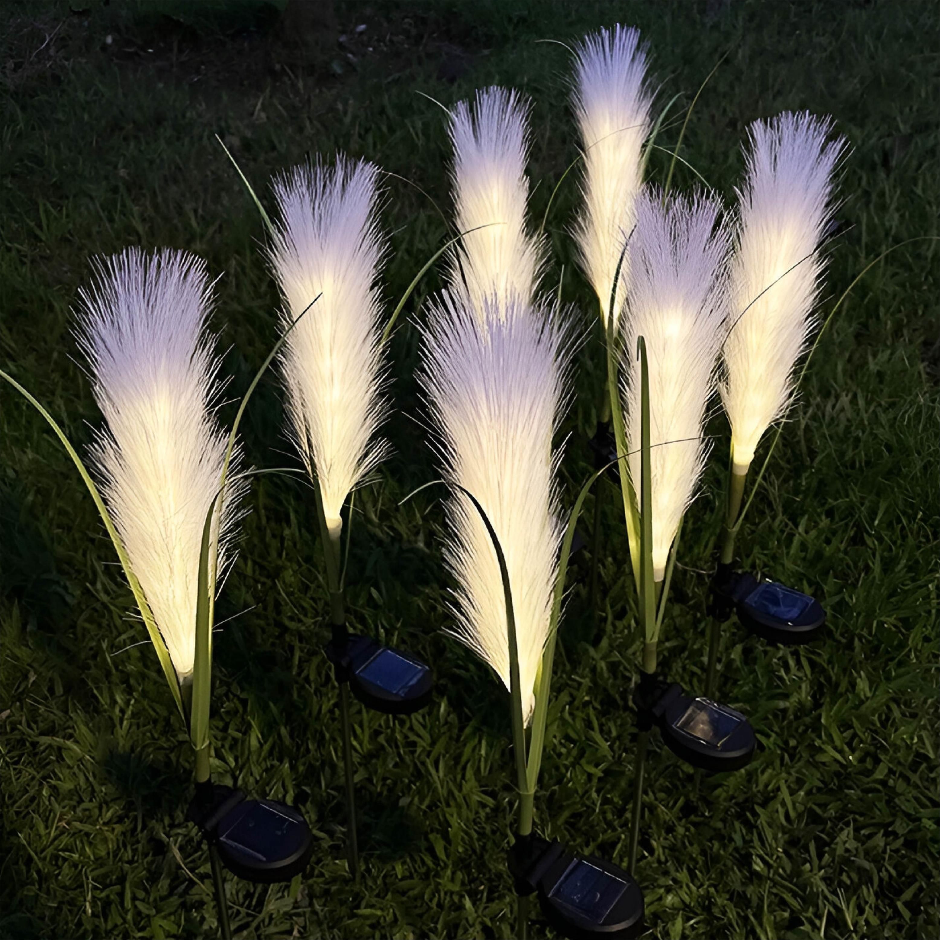 LAMPY SOLARNE TRZCINOWE OZDOBNE LAMPY SOLARNE DO OGRODU 2 SZT. - Ceny i ...