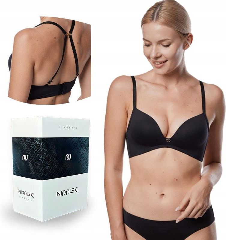 Biustonosz Push Up bez fiszbin Nipplex Amelia Czarny 70B - Ceny i opinie - Ceneo.pl