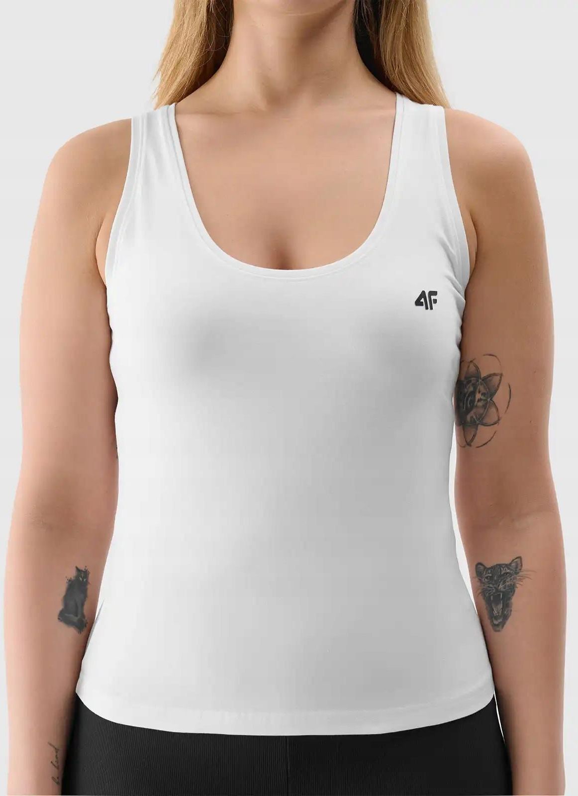 Damska koszulka bez rękawów bokserka top 4F F041 biały L - Ceny i opinie - Ceneo.pl