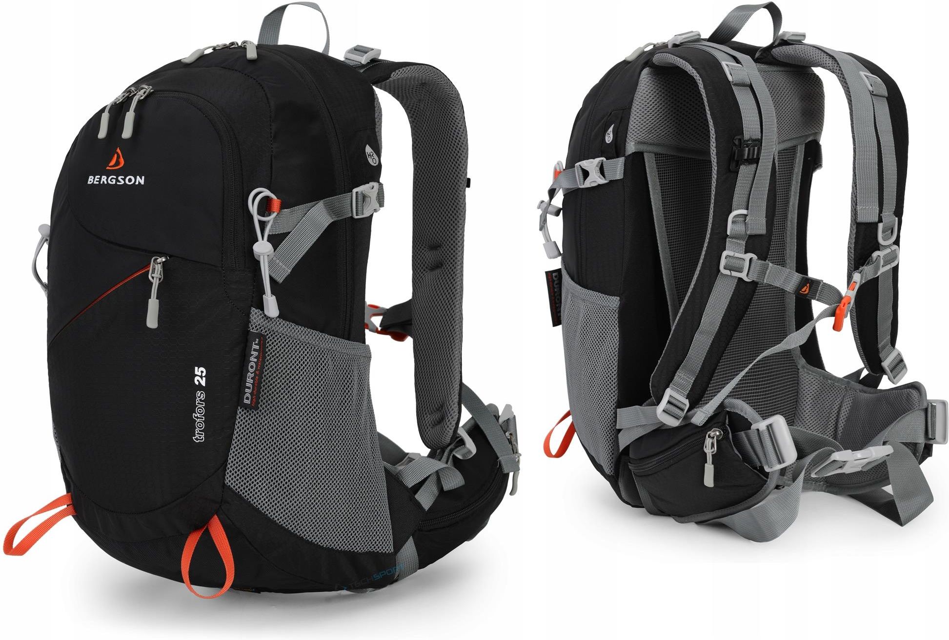 Plecak Bergson Trofors Plecak Górski Trekkingowy Oddychający 25L Czarny ...