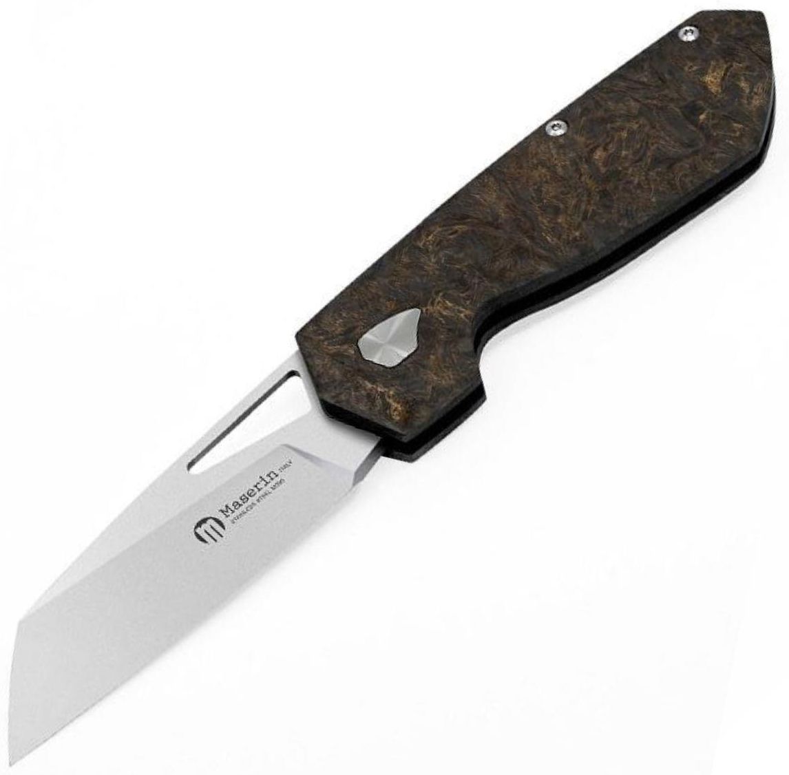 Maserin S.N.C. Nóż Składany Maserin W2 Black Gold Fatcarbon Satin M390 ...