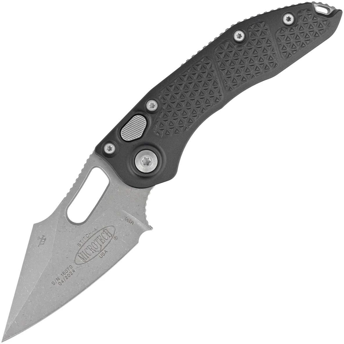 Microtech Knives Nóż Automatyczny Microtech Stitch-A S E Black Aluminum ...