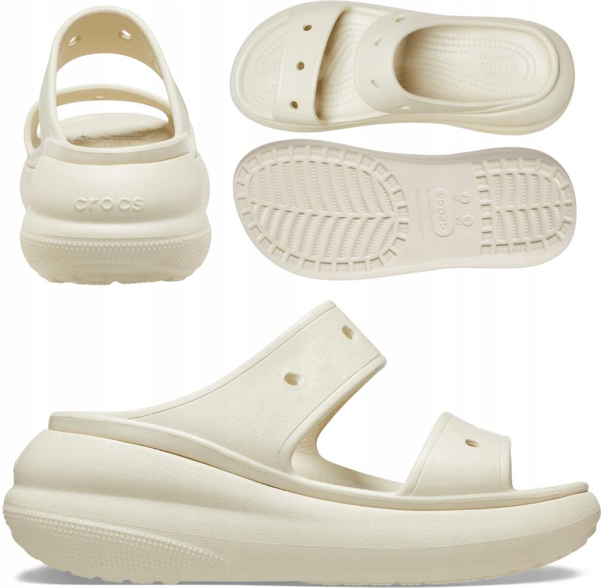 Crocs Damskie Chodaki Na Platformie Piankowe Klapki Crush Clog r. 38-39 ...
