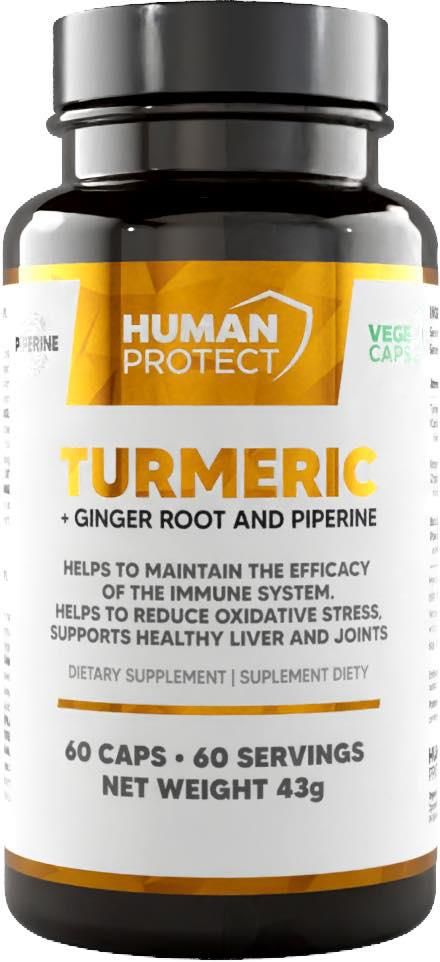 Human Protect Turmeric + Ginger Root 60Kaps - Opinie i ceny na Ceneo.pl