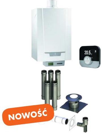Zestaw grzewczy Pakiet: Gazowy kocioł kondensacyjny MCR3 evo 24T + Regulator Smart TC + Zestaw ...