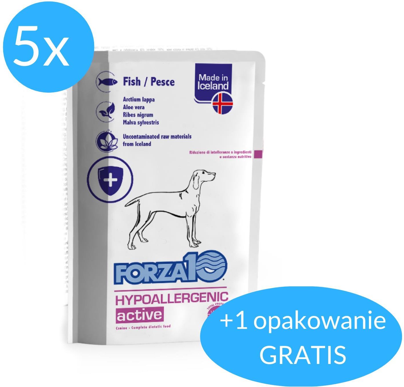 Karma Karma Forza10 Hypoallergenic Actiwet jagnięcina dla psa 5x100g + 100g GRATIS! (600g ...