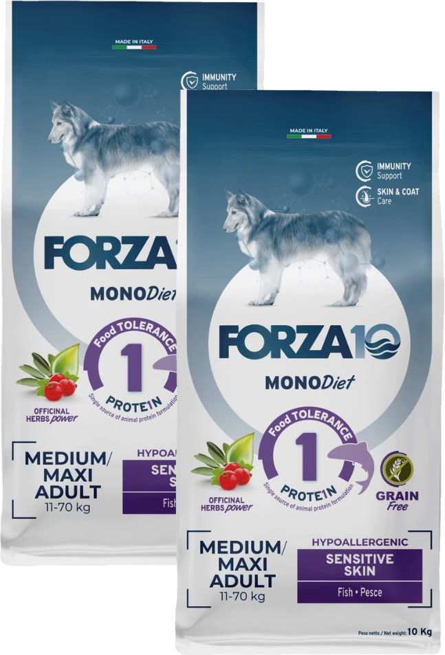 Karma Forza10 Medium/Maxi MonoDiet Sensitive Skin ryba dla psa : waga - 2 x 10kg DOSTAWA 24h ...