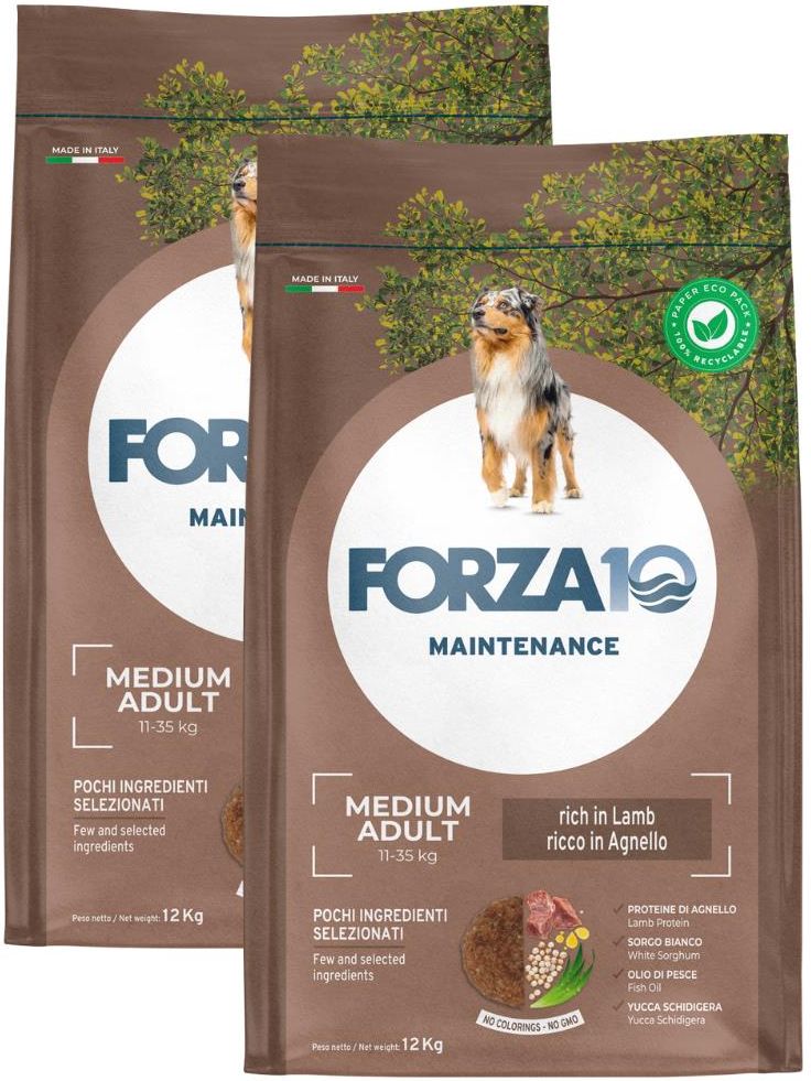 Karma Forza10 Medium Maintenance z jagnięciną dla psa : waga - 2 x 12kg DOSTAWA 24h GRATIS od ...