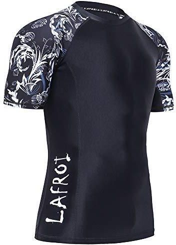 LAFROI Męska koszulka z krótkim rękawem UPF 50+ bazowa skóra ...