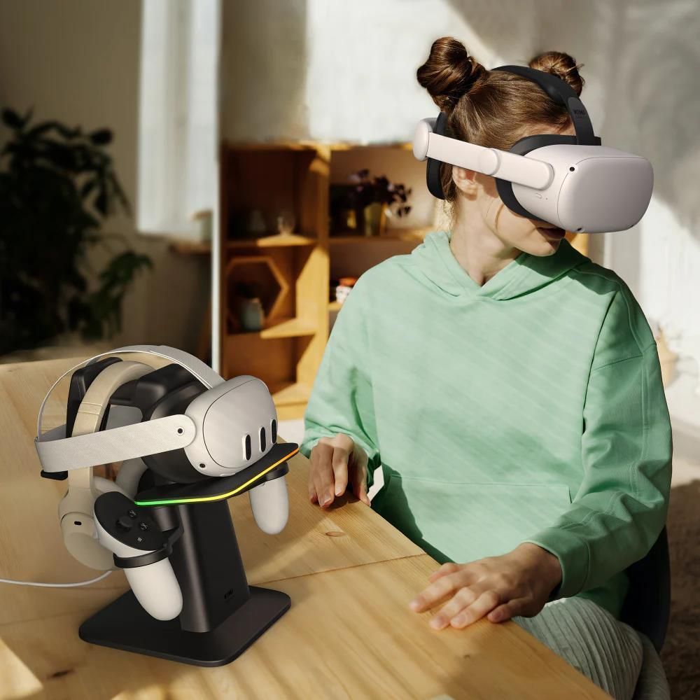 KIWI design Stacja ładująca do Meta Oculus Quest 3 / Quest 2 / Quest ...