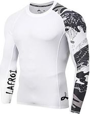 LAFROI Męska koszulka termoaktywna z długim rękawem, UPF 50 ...