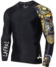 LAFROI Męska koszulka termoaktywna z długim rękawem, UPF 50 ...
