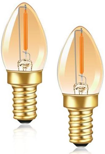 Caldarax Żarówka Led Vintage C7 E12 220V Świeca 0,5 W Odpowiednik 5W, 50Lm 2200K Ciepła Biel ...