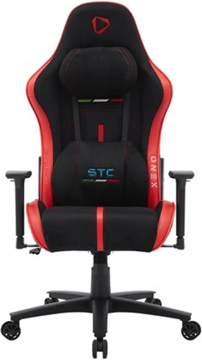 Fotel dla gracza Onex STC Alcantara serii L Czarny/Czerwony - Ceny i ...