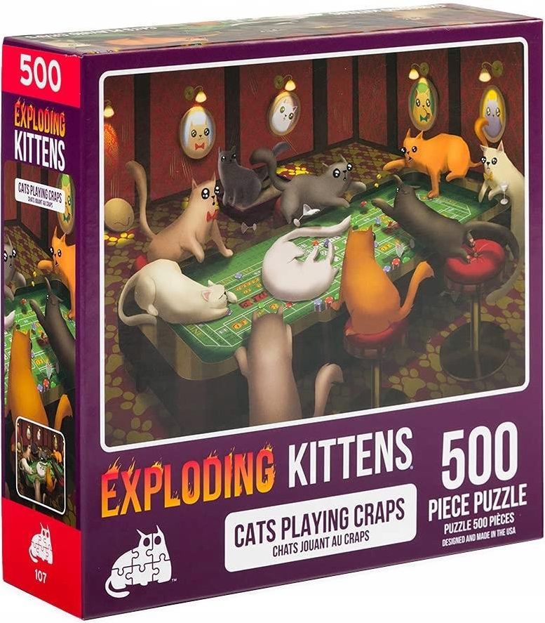 Exploding Kittens Cats Playing Craps 500El. - Ceny i opinie - Ceneo.pl