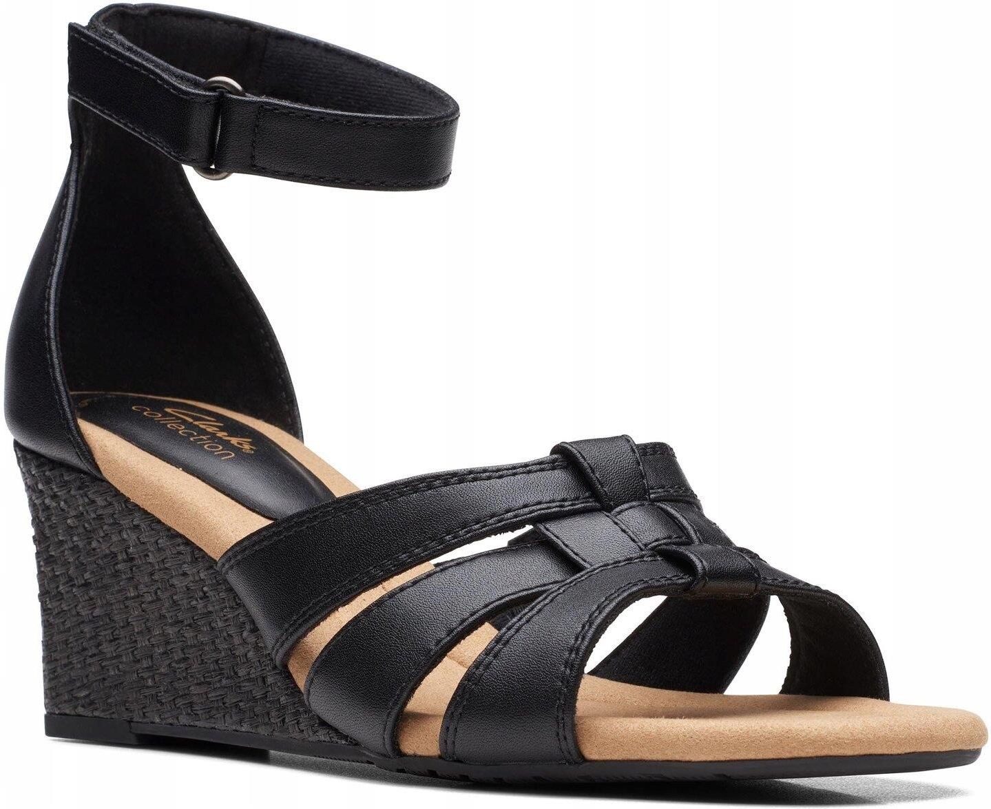 Clarks Sandały Kyarra Joy 26171242 Black Leather - Ceny i opinie - Ceneo.pl