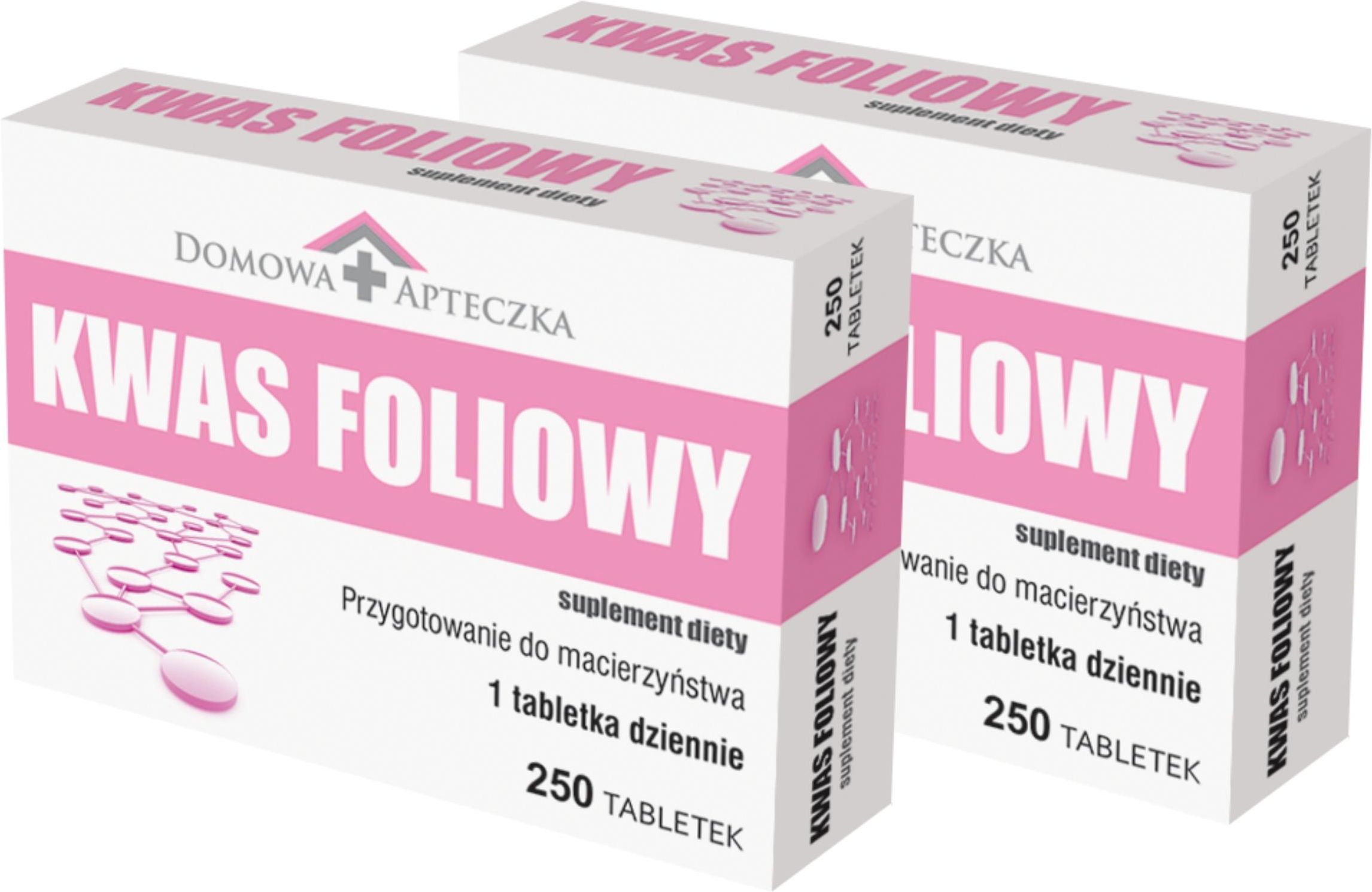 Domowa Apteczka Kwas Foliowy 400 µg Witamina B9 Zestaw 500tabl - Opinie ...