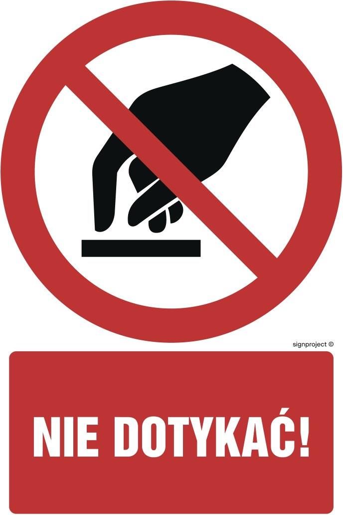 Signproject Znak Gc014 Nie Dotykać, 100X150 Mm, Fs - Folia ...