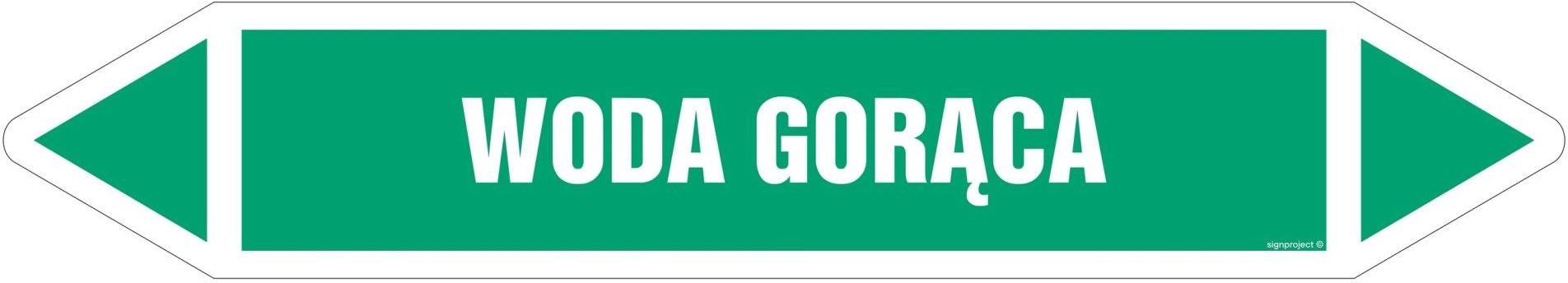 Signproject Znak Jf484 Woda Gorąca - Arkusz 2 Naklejek, 563X100 Mm, Fn ...