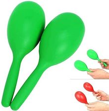 A-Star Zielona plastikowa para marakasów - 20 cm grzechotka Shaker ...