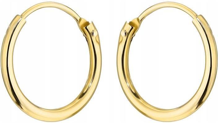 Złote Kolczyki Damskie pr. 585 Kółka Koła Kółeczka 13mm Kreolki 14k - Ceny i opinie - Ceneo.pl