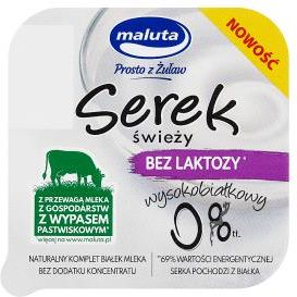 Maluta Serek świeży wysokobiałkowy bez laktozy 200 g - Ceny i opinie ...