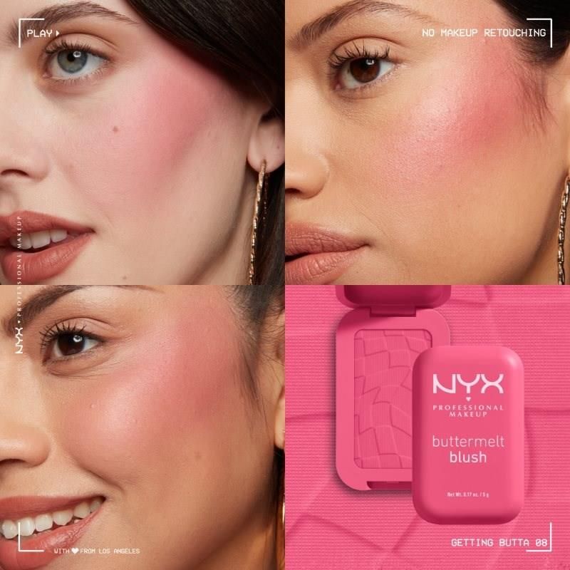 NYX Professional Makeup Buttermelt Blush pudrowy róż odcień 08 Gettin ...