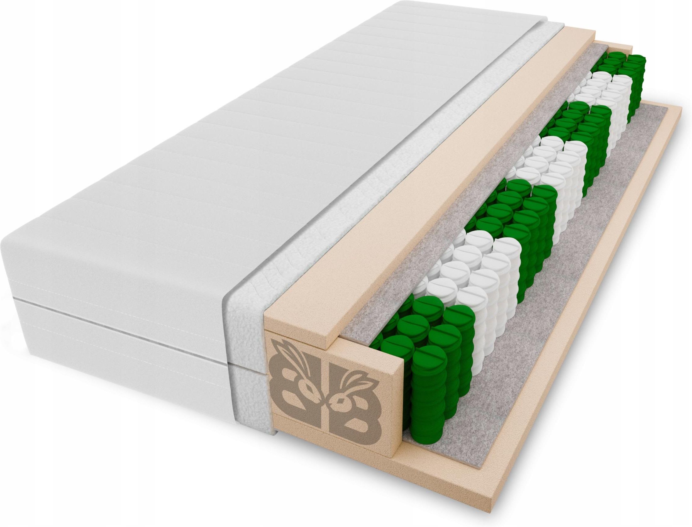 Materac Bunno Bed POCK WHITE 120x200 7 Stref - Materace H3 Piankowe ...