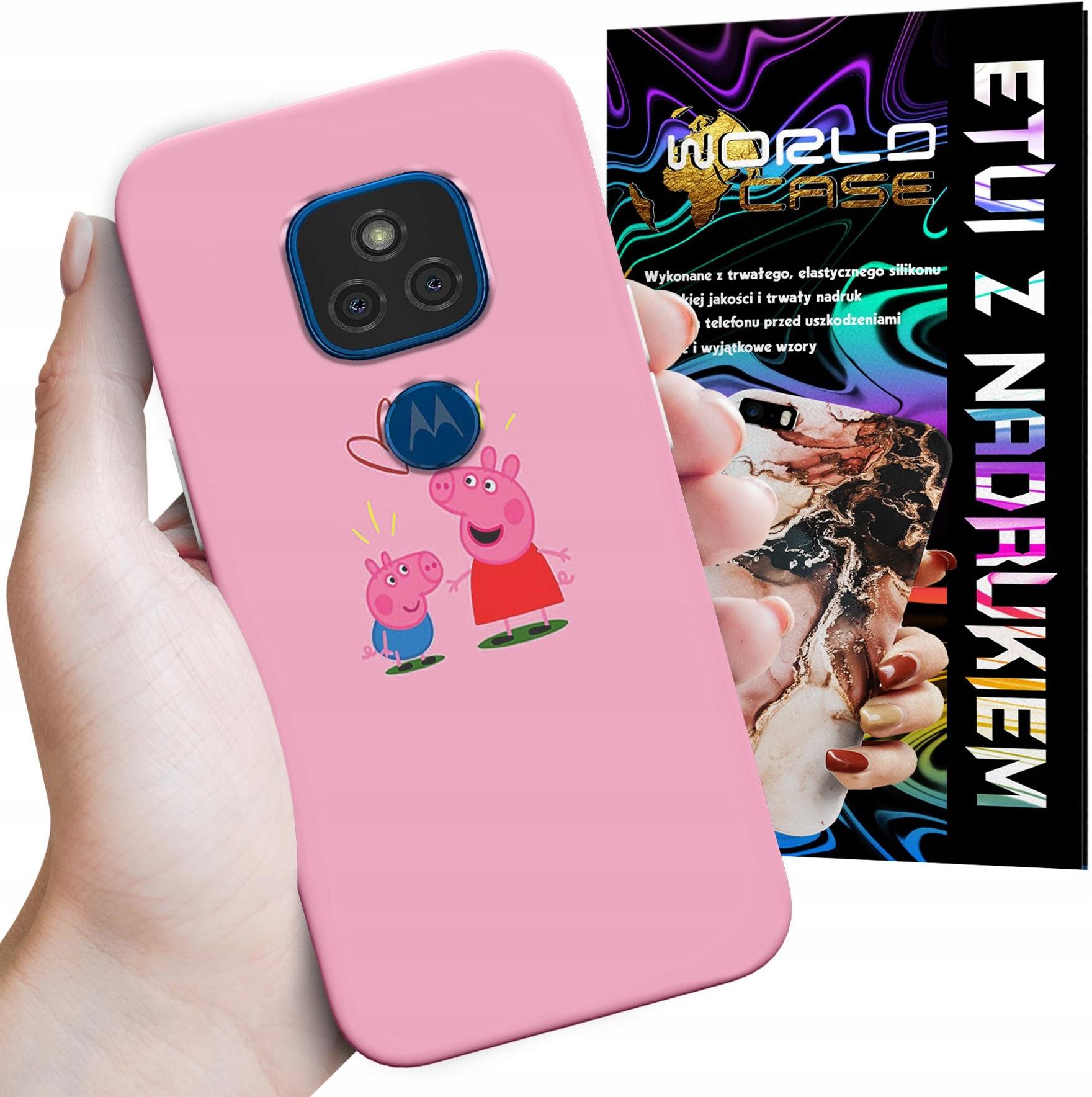 World Case Etui Case Do Motorola G9 Play G9 E7 Plus Świnka Peppa Z ...