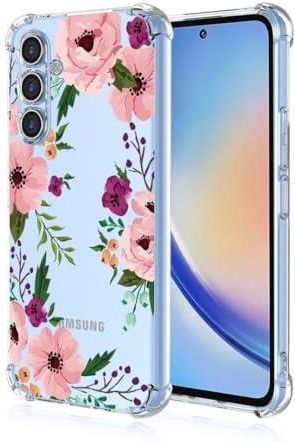 Atisijie Etui Do Samsung Galaxy F15 M15 Wzór Kwiatowy Przezroczysty Tpu ...