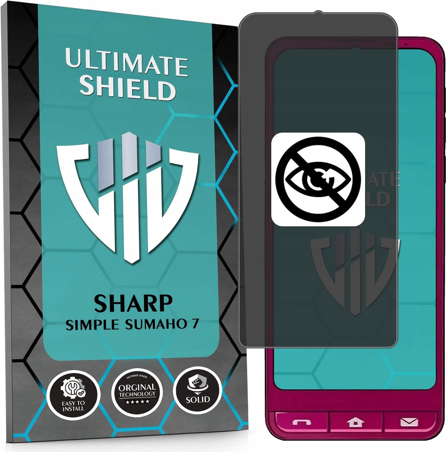 Ultimate Shield Najlepsze Szkło 5D Antyszpiegowskie Do Sharp Simple ...