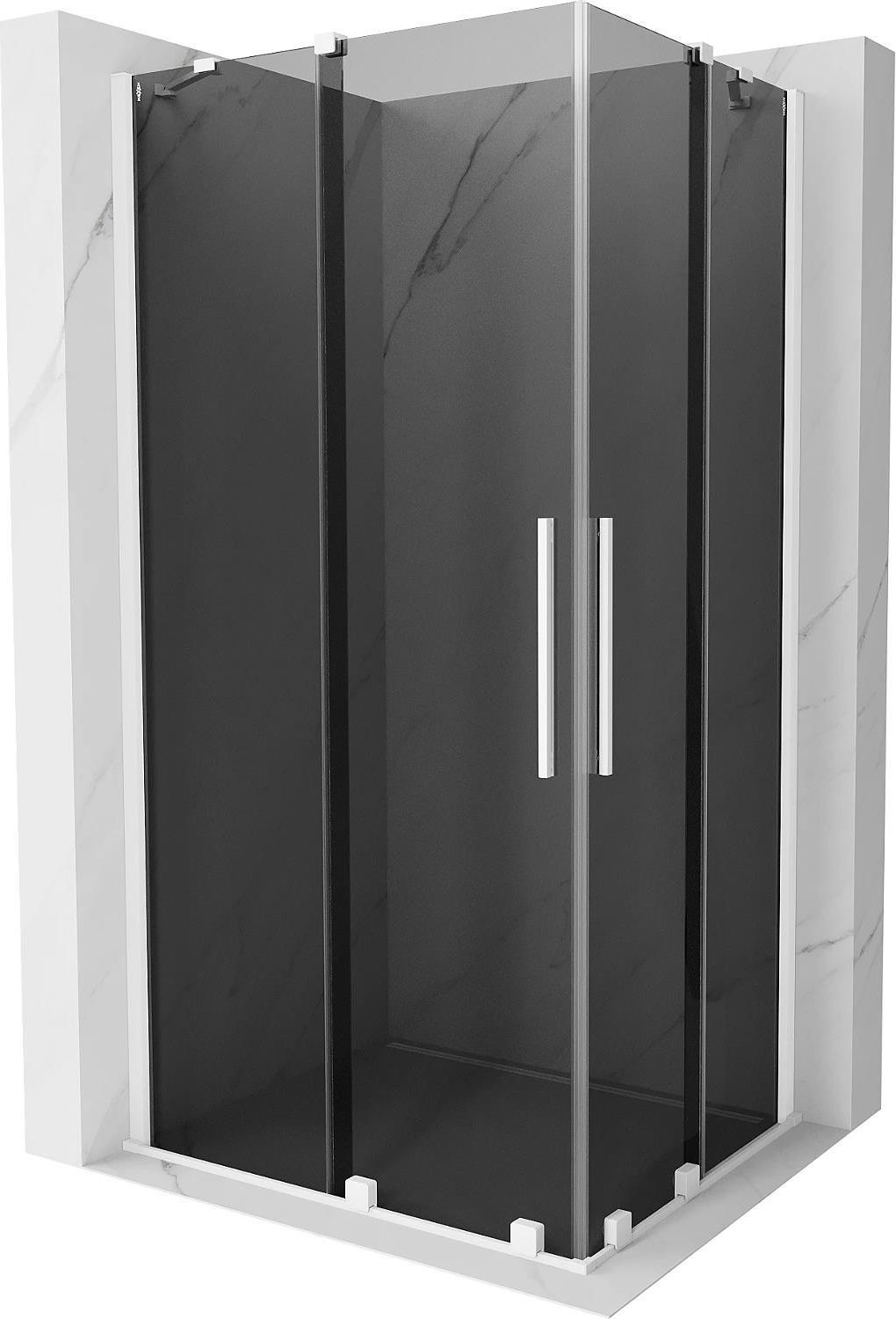 Kabina prysznicowa Mexen Velar Duo 100x90 Grafit Biała 8711000904220 ...