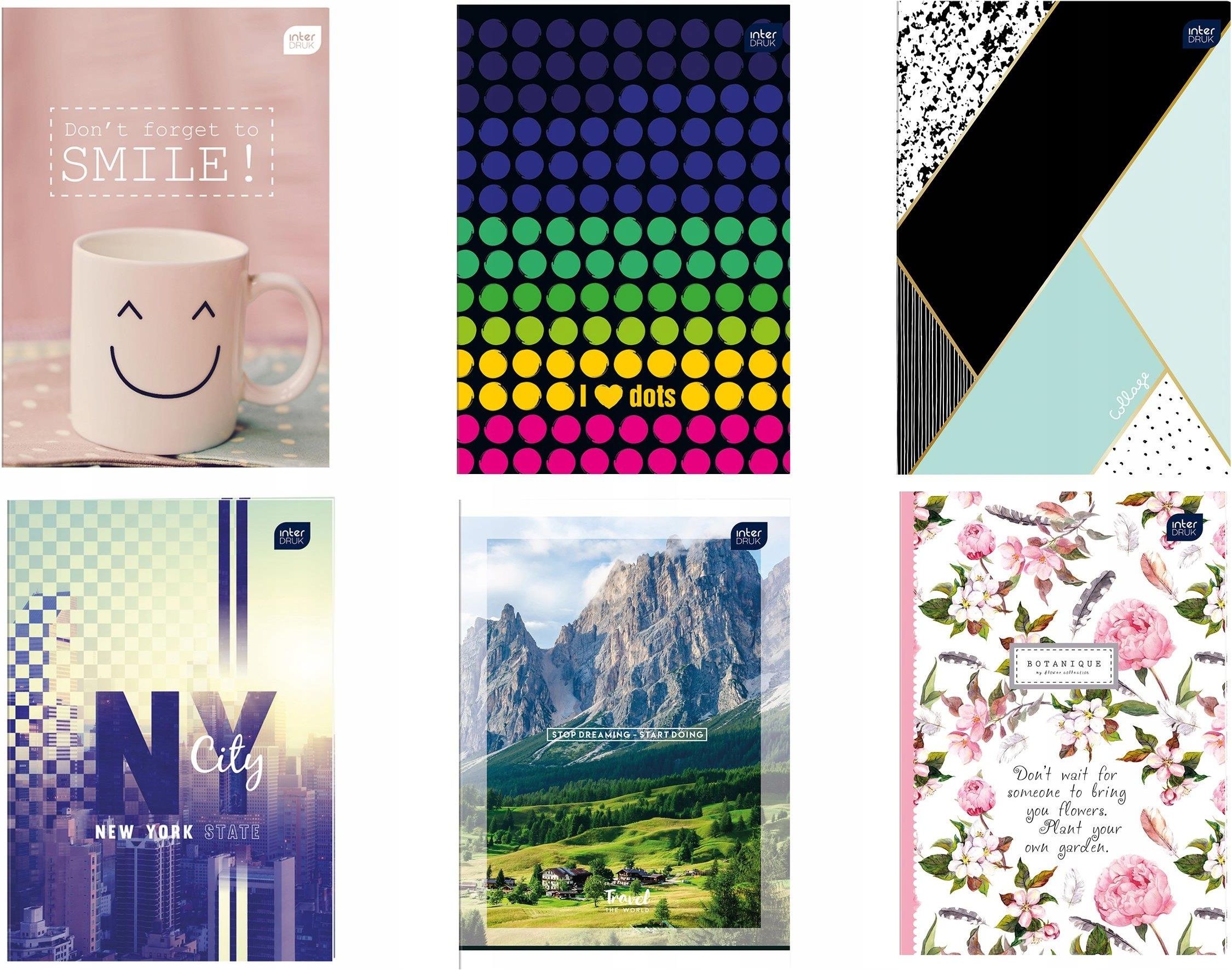 Zeszyt A4 Twarda Okładka 60Kartek Interdruk Zeszyty W Kratkę Zestaw ...