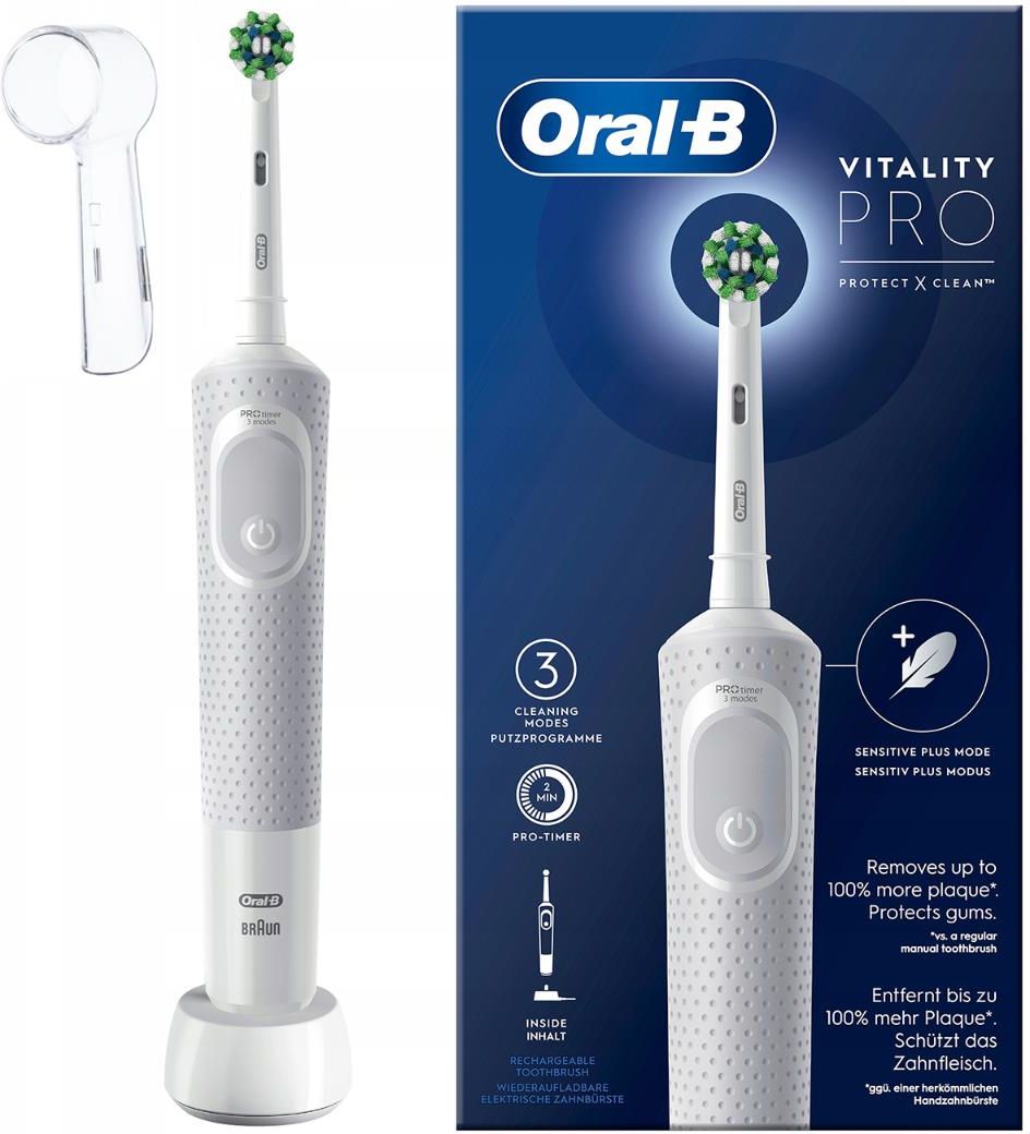 Elektryczna Szczoteczka Oral-B Vitality Pro D103 Box White + Osłonka - Opinie i ceny na Ceneo.pl
