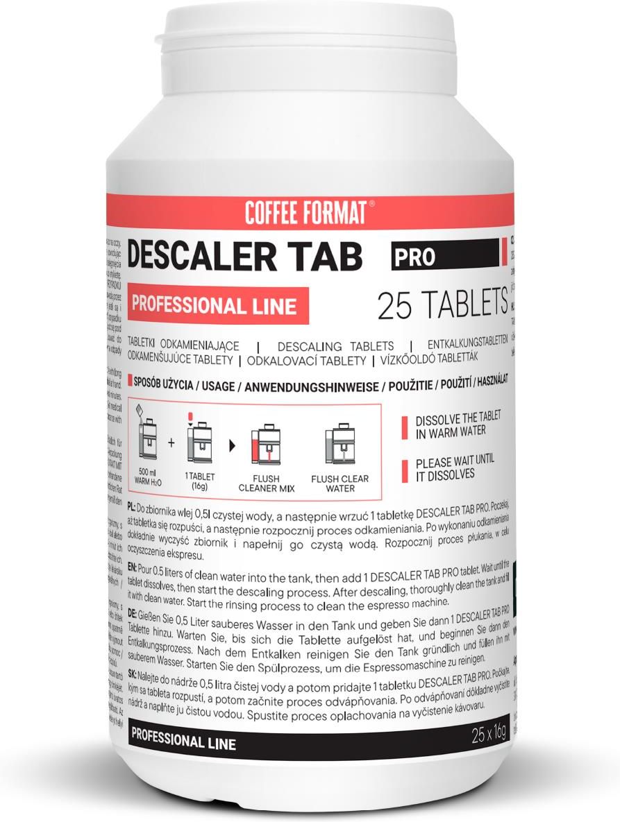 Coffee Format Descaler Tab PRO 25x16g Tabletki odkamieniające do ...
