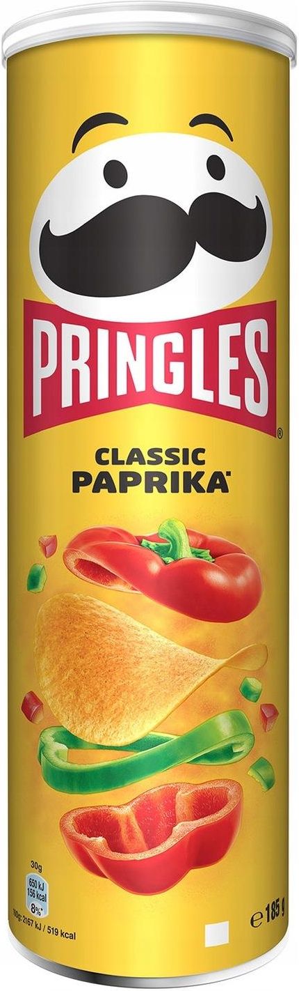 Pringles Classic Paprika Chipsy Smak Mega Tuba 200g - Ceny i opinie ...