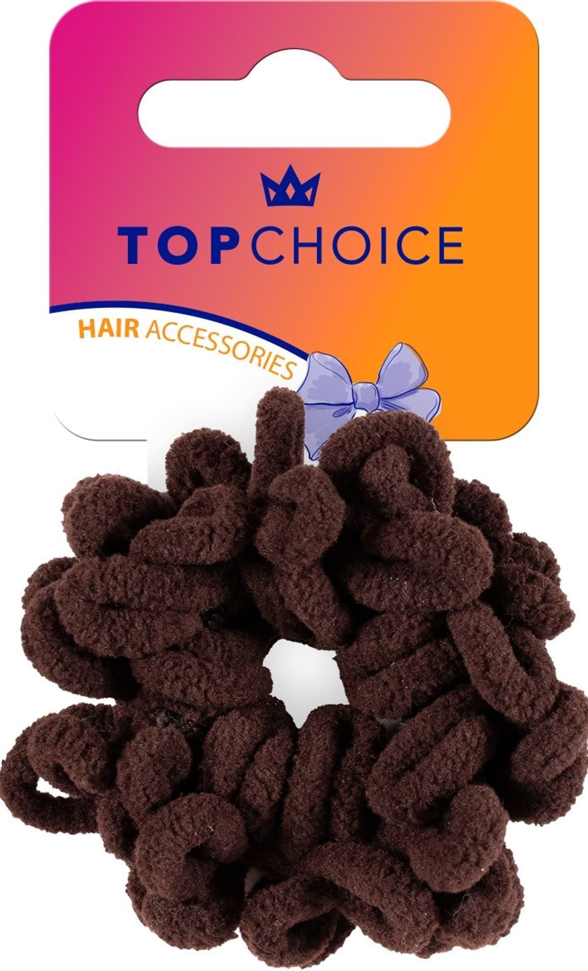 TOP CHOICE Gumka frotka do włosów - brązowa (20605) - Opinie i ceny na ...