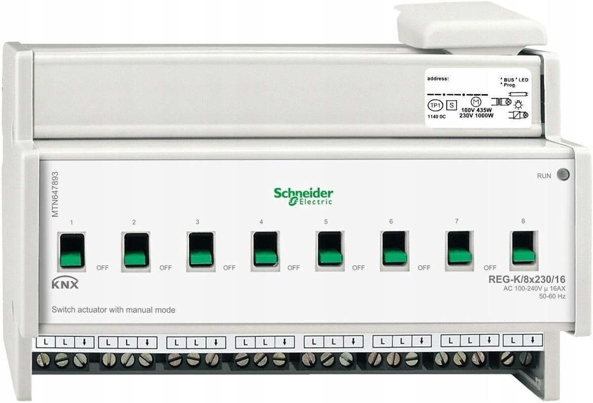 Schneider Electric Knx Aktor Załączający Reg-K 8x 16 A Jasnoszary ...